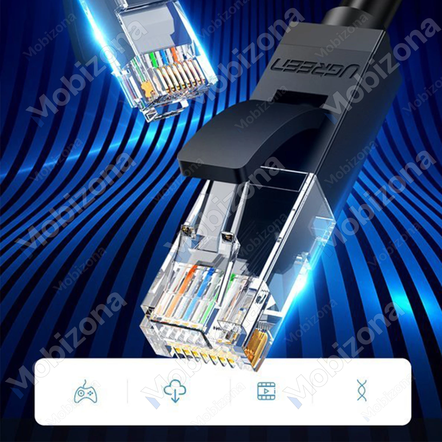 Ethernet Cable 1000Mbps CAT6 RJ45 UGREEN NW102, 20159 (1.0m)